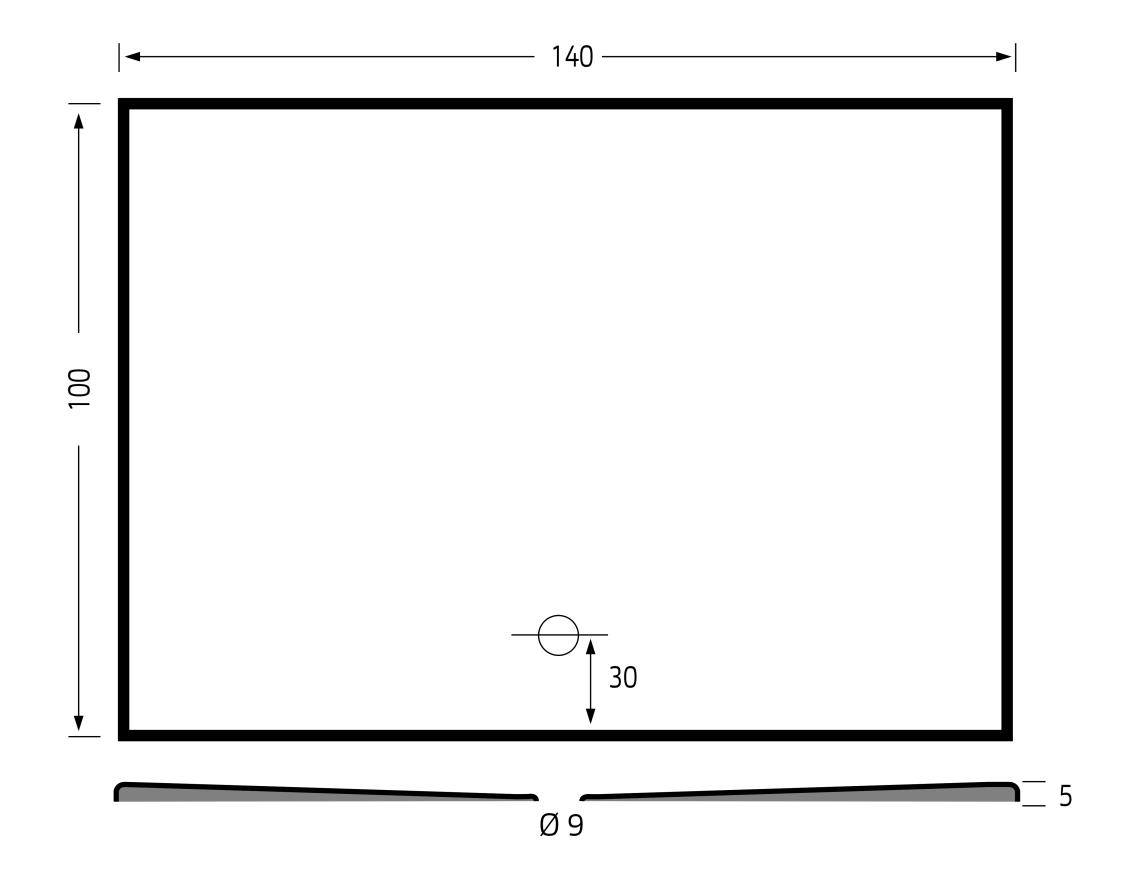 Flat Plus douchevloer 140x100 pergamon | 6704-02